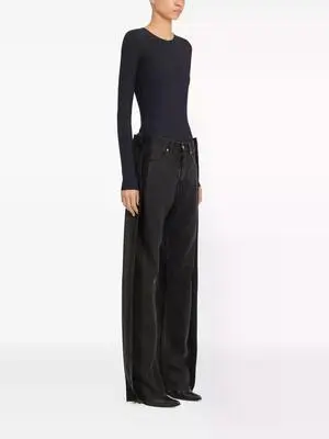 MAISON MARGIELA Long-sleeve Jeans Bodysuit - Black