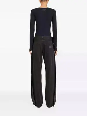 MAISON MARGIELA Long-sleeve Jeans Bodysuit - Black