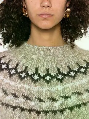 P.a.r.o.s.h Fair Isle-knit Crew-neck Sweater - Neutrals