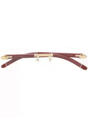 Cartier Rimless Square-frame Glasses - Orange