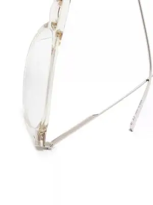 Saint Laurent Logo-debossed Pilot-frame Glasses