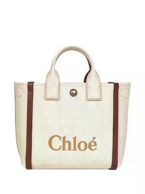 Chloé Logo Embroidered Carry Tote Bag - 24p