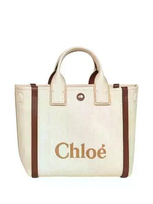 Chloé Logo Embroidered Carry Tote Bag - 24p