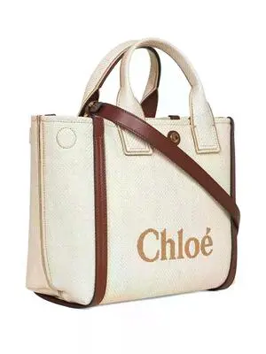 Chloé Logo Embroidered Carry Tote Bag