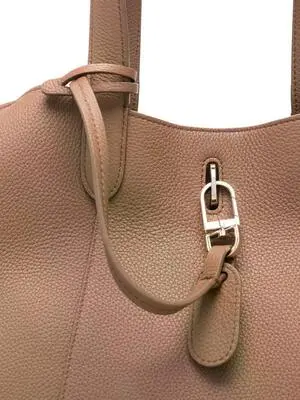 Giorgio Armani Grained Leather Tote Bag - Brown