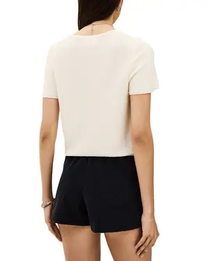 Ba&sh Kenza Cropped Tee - Off White