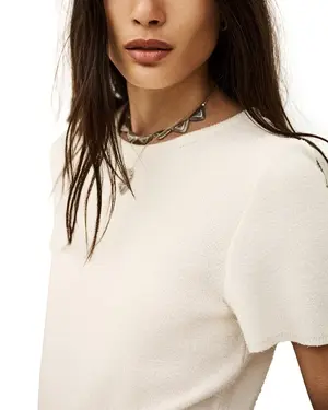 Ba&sh Kenza Cropped Tee - Off White