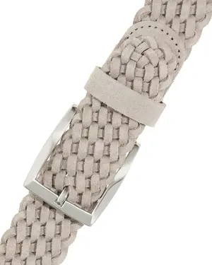 Boggi Milano Leather Braided Belt - Ice