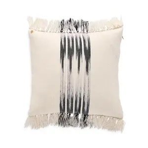 KUTNIA Peshtemal Cotton Ikat Tassel Decorative Pillow, 20 X 20 - Multi