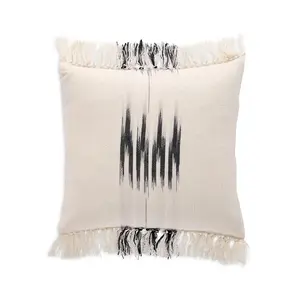 KUTNIA Peshtemal Cotton Ikat Tassel Decorative Pillow, 20 X 20