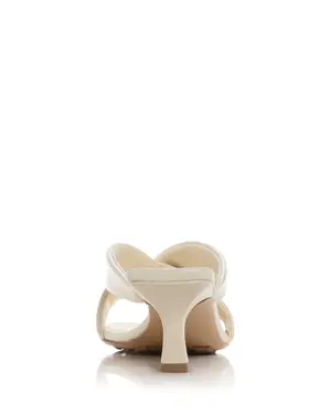 Bottega Veneta Riva Leather Slide Sandals - Sand