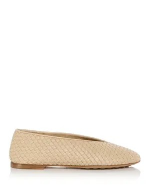 Bottega Veneta Intrecciato Ballet Flats - Beige