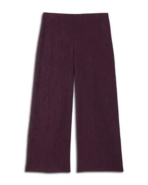 Eileen Fisher Crinkled Ankle Pants - Blackberry
