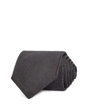 Canali Silk Neat Tie Midnight Blue