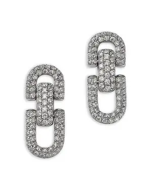 Bloomingdale'S Diamond Link Drop Earrings - White