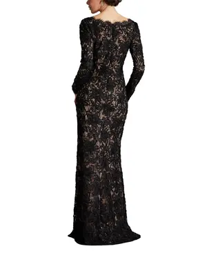 Tadashi Shoji Beloit Ribbon Embroidered Gown