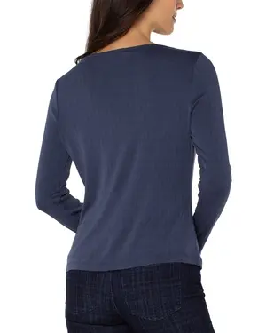LIVERPOOL Boat Neck Long Sleeve Top