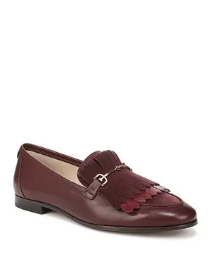 Sam Edelman Liz Kiltie Loafer Flats - French Burgundy