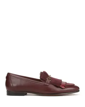 Sam Edelman Liz Kiltie Loafer Flats - French Burgundy
