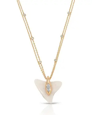 Ettika Shark Tooth Pendant Necklace - Gold