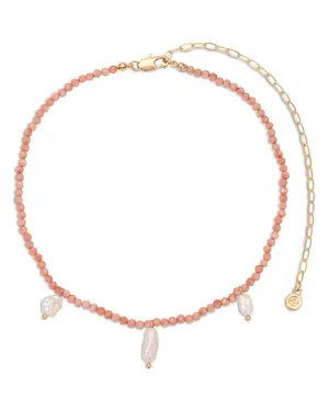 Ettika Ibiza Beaded Choker Necklace - Pink