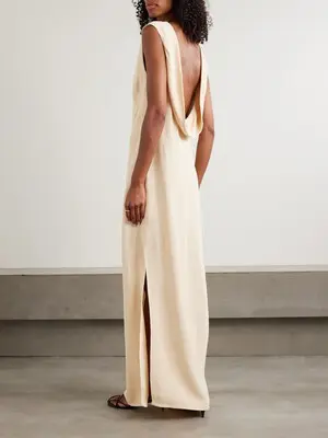 Matteau Open-back Woven Maxi Dress