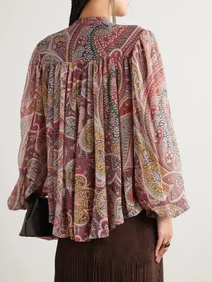 Etro Paisley-print Silk Crepon Shirt