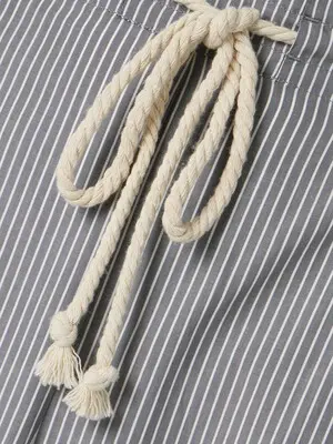Maria Mcmanus Cropped Pleated Striped Organic Cotton Wide-leg Pants