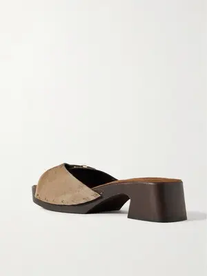 Khaite Britt Buckled Calf Hair Mules - Neutrals