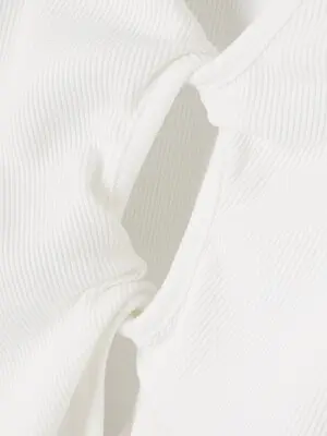Christopher Esber Cutout Twist-front Ribbed-knit Tank
