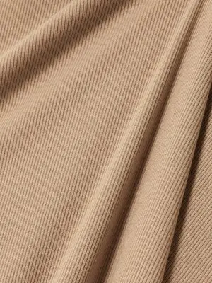 Eterne Ribbed Jersey Halterneck Maxi Dress - Brown