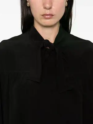 Chloé Pussy Bow-collar Silk Top