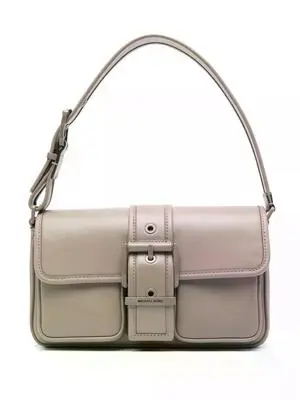 Michael Kors Buckle-fastening Leather Shoulder Bag - Grey