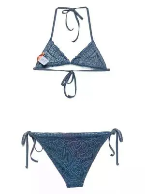 Ermanno Scervino Embroidered Triangle Bikini