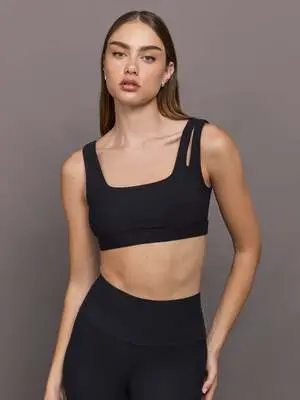 Carbon38 Cutout Bra In Melt - Black