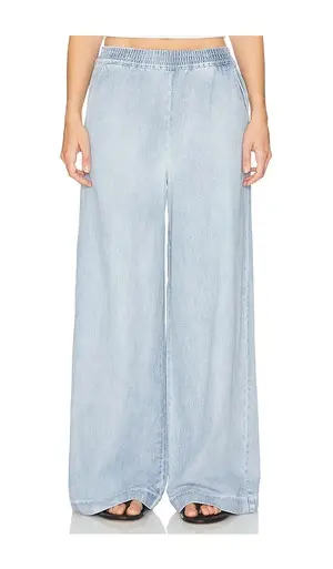 Women's Pull-On Wide-Leg Denim Pants
