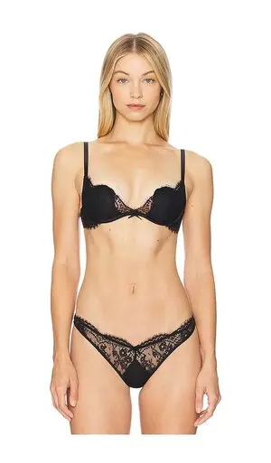 FLEUR DU MAL Frankie Lace Seduce U-plunge Bra - Black