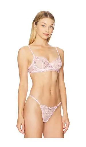KAT THE LABEL Sofia Underwire Bra In Pink - Baby Pink