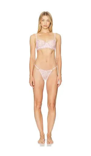 KAT THE LABEL Sofia Underwire Bra In Pink - Baby Pink