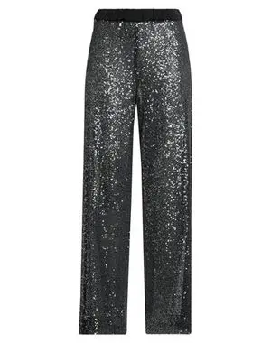 OTTOD'AME Flared Pants With Sequins And Tulle Appliqués - Grey