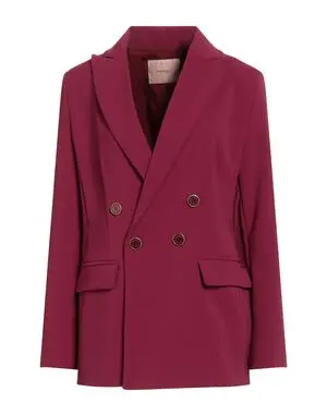 TWINSET Crepe Double-breasted Blazer - Red