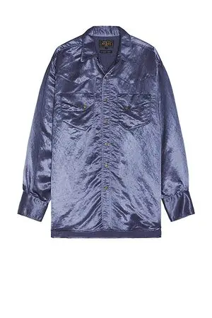 BEAMS Western Shirt Broken Nylon Satin