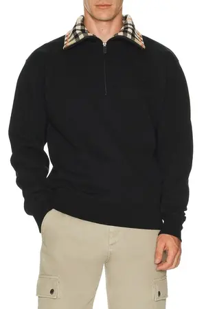 Burberry Chunky Collar Quarter Zip Crew