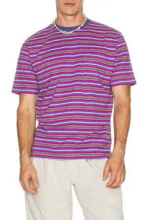 BEAMS Pocket Tee Multi Stripe