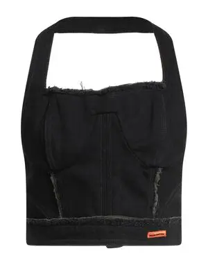 Heron Preston Cotton Denim Crop Top