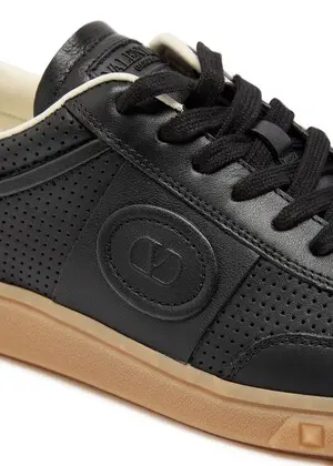 Valentino Garavani Panelled Leather Sneakers - Black