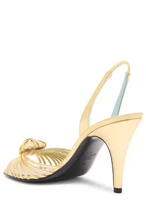 Valentino Garavani Royal 85 Metallic Leather Slingback Pumps