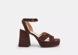 COACH® Block Heel Sandal - Maple