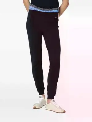 Miu Miu Side-stripe Trousers - Blue