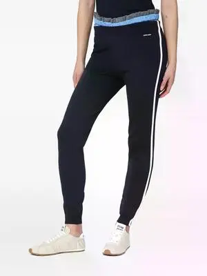 Miu Miu Side-stripe Trousers - Blue